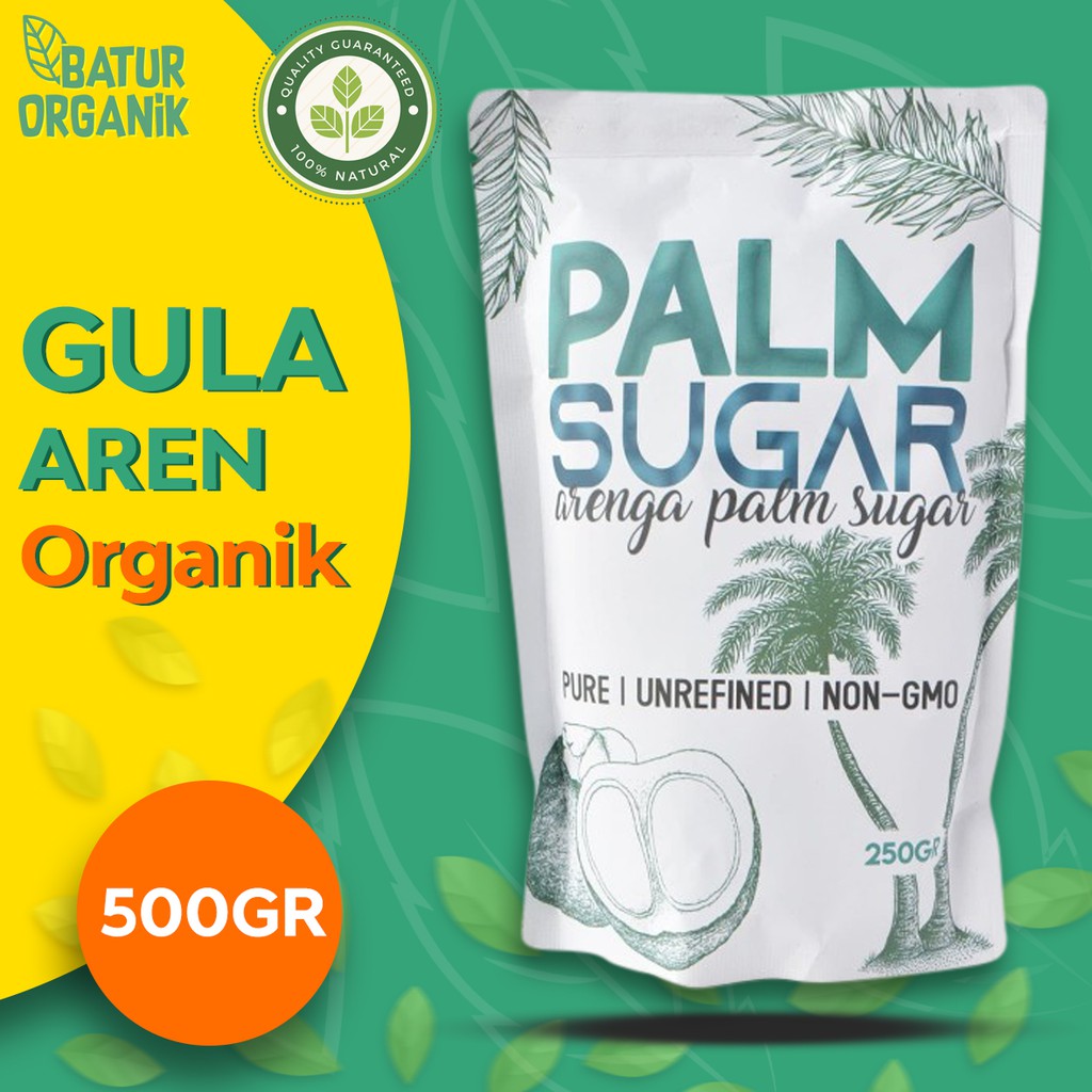 Jual GULA AREN ASLI ORGANIK 500GR GULA SEHAT BROWN SUGAR | Shopee Indonesia
