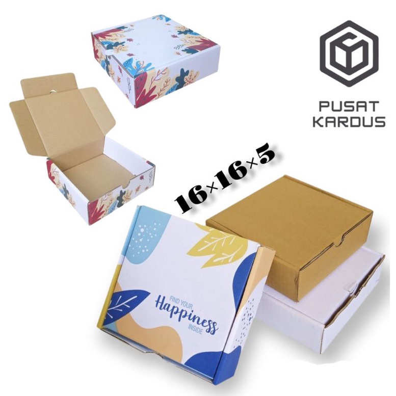 Jual Box kardus 16x16x5 LS / Box Custom / Custom Packaging | Shopee ...