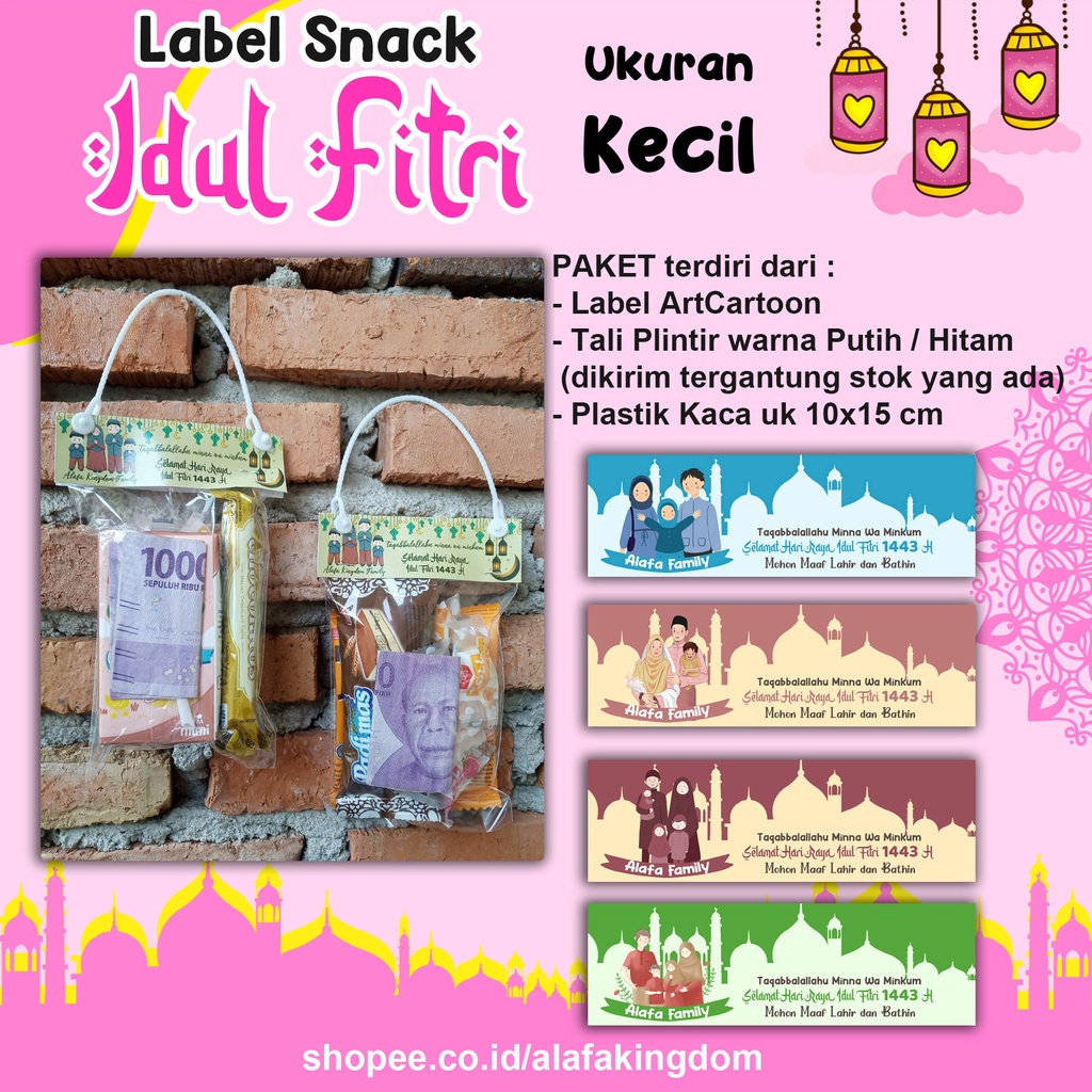 Jual Alafakingdom 05-08 Label Snack+Plastik Ukuran Kecil / Label Snack ...
