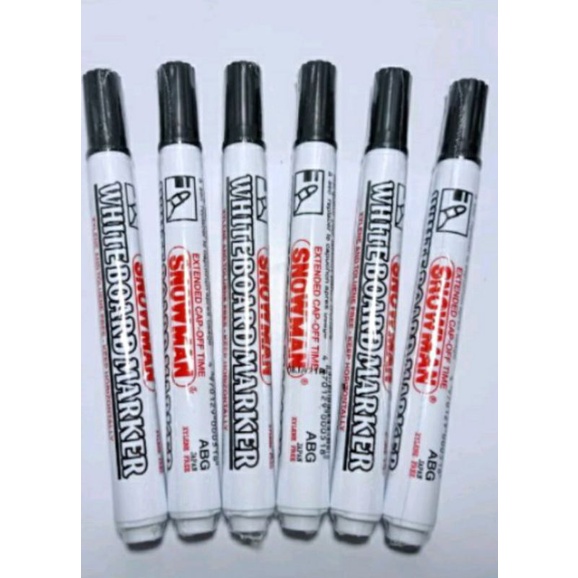 Jual satu picis spidol snowman whiteboard marker ABG hitam | Shopee ...