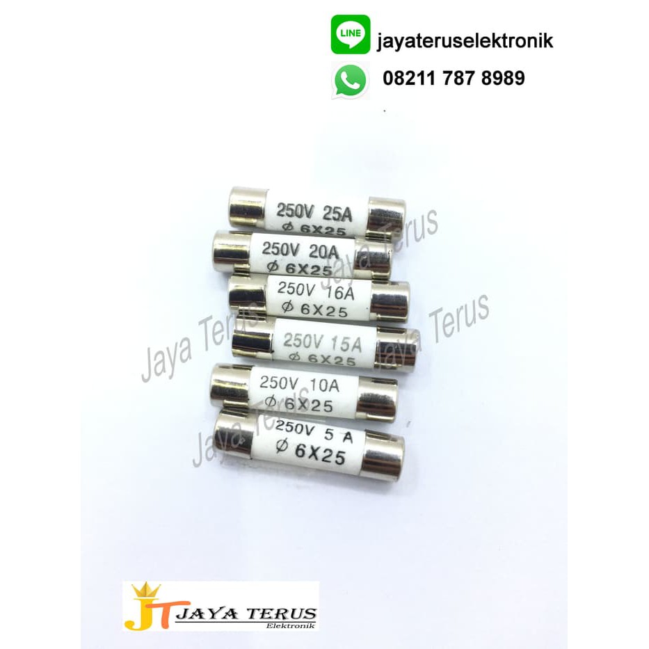 Jual Fuse ceramic 6x25 mm / Fuse/ Sekering keramik/ Sekring | Shopee ...