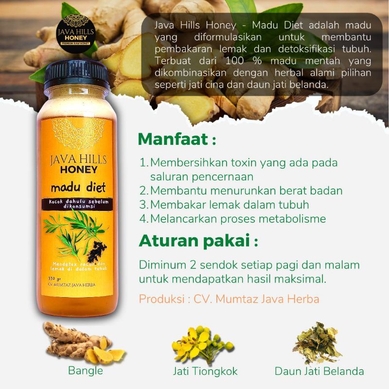 Jual Madu Diet / Java Hills Honey 160 gr | Shopee Indonesia