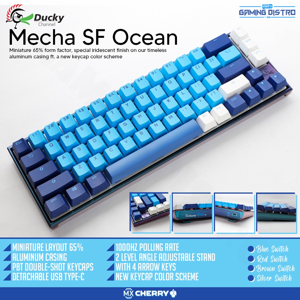 Jual Ducky Mecha SF Radiant Ocean Blue Edition RGB 65% Mechanical ...