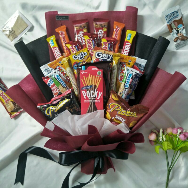 Jual [PROMO] Buket Snack Ukuran Besar Bouquet Snack Jumbo Pocky ...