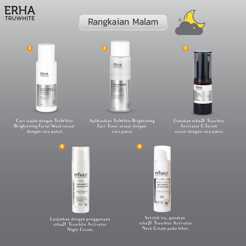 Jual New!! Erha Truwhite Brightening Series (Facial Wash Brightening ...