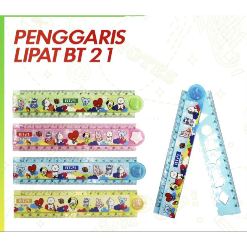 Jual PENGGARIS LIPAT BT21 / GARISAN LIPAT 30CM | Shopee Indonesia