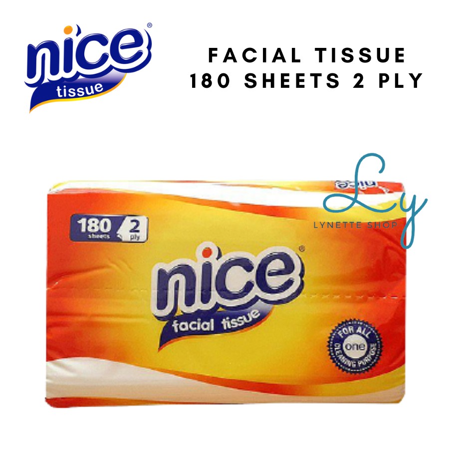 Jual NICE Facial Tissue 180 Sheets 2 Ply ORIGINAL / Tisu Wajah BY ...