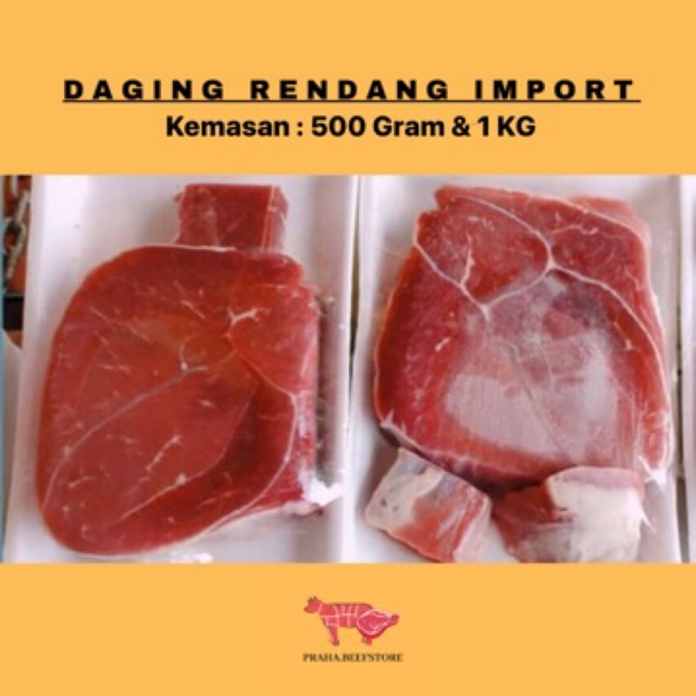 Jual DAGING RENDANG SAPI IMPORT GRADE A / TOPSIDE AUS BEEF 500 GR IMPOR ...