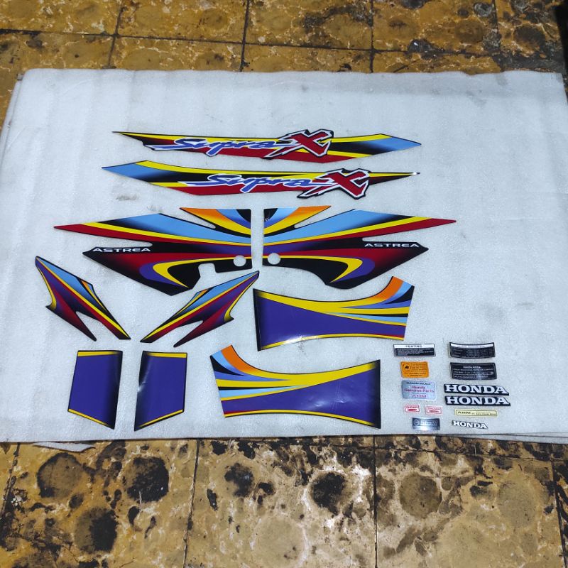 Jual Stiker Stripping striping decal Graphic Honda Astrea Supra X 100 ...