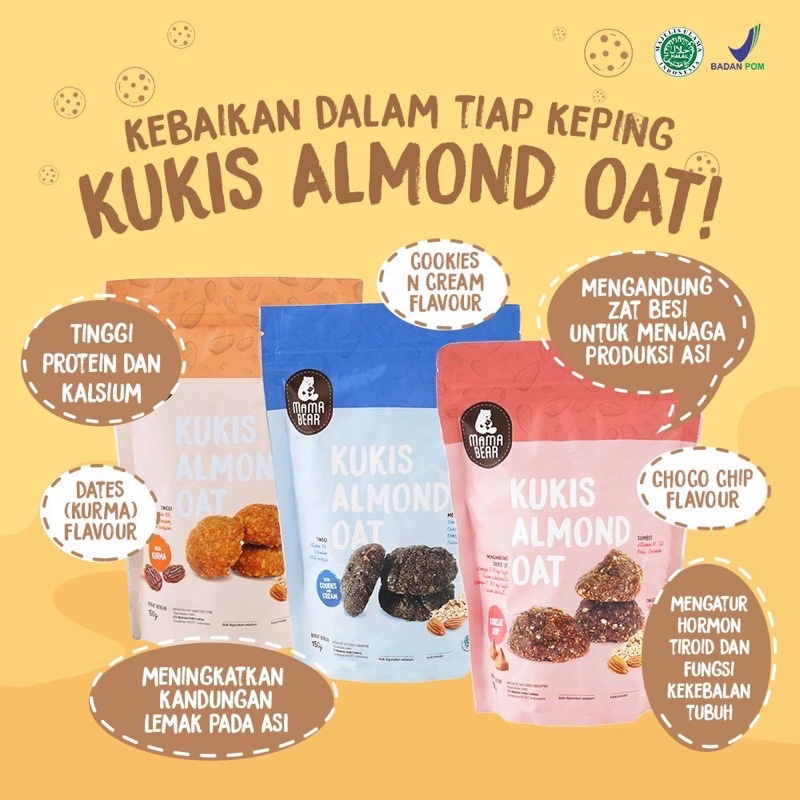 Jual Mamabear Kukis Asi booster Mama Bear Kukis Almond Oat Snack ...