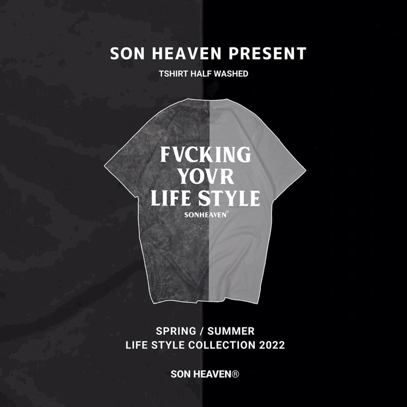 Jual TSHIRT SONHEAVEN HALF WASHED | Shopee Indonesia