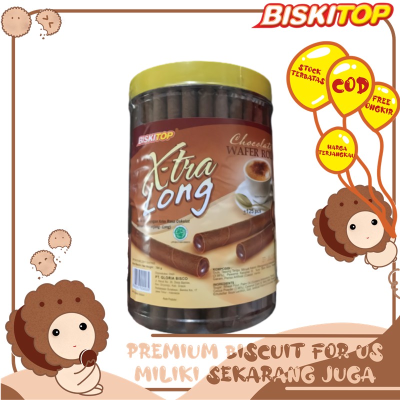 Jual BISKITOP - Biscuit XTRA LONG WAFFER STICK 700gr Biskuit Astor Roll ...