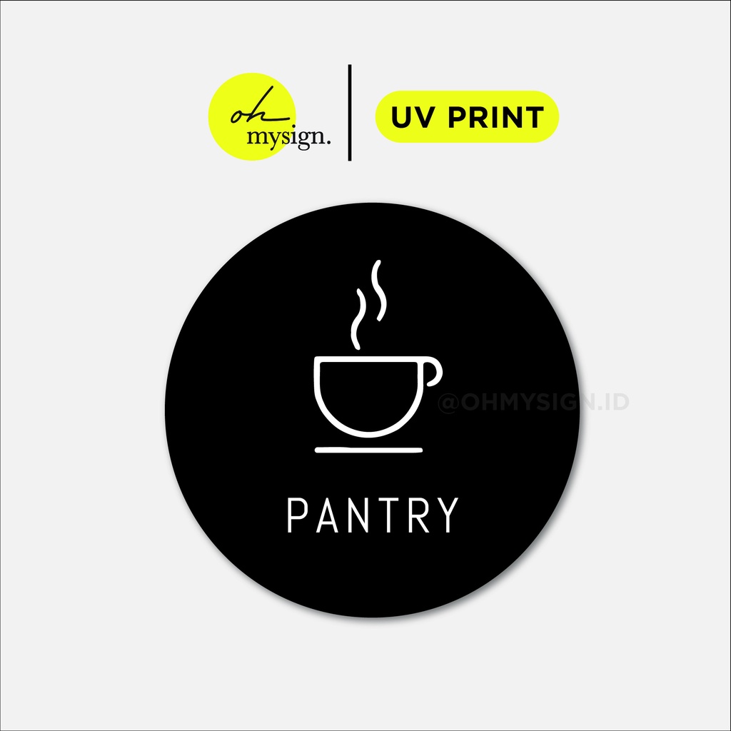 Jual Tulisan Pantry Sign Board Akrilik Tempel Signage Dinding Label ...