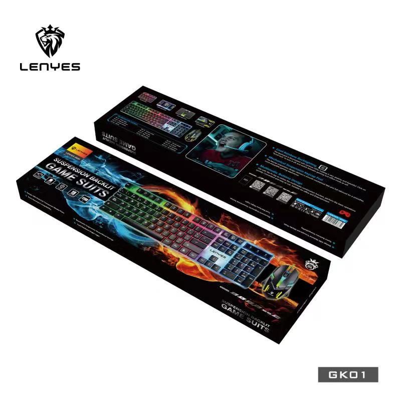 Jual KEYBOARD + MOUSE LENYES GK-01 RGB GAMER | Shopee Indonesia