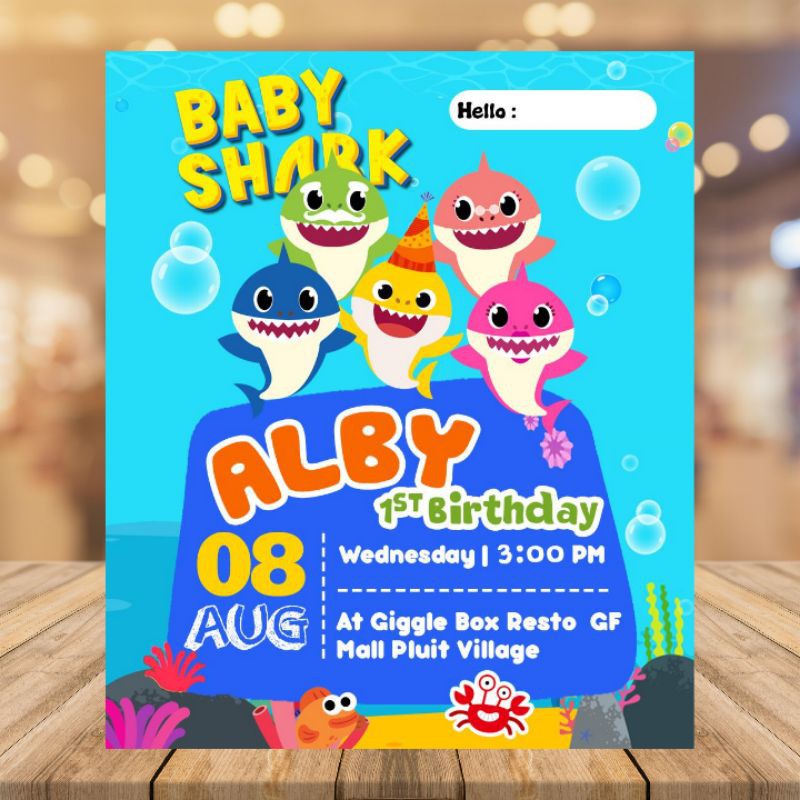 Jual Undangan Baby Shark | Shopee Indonesia