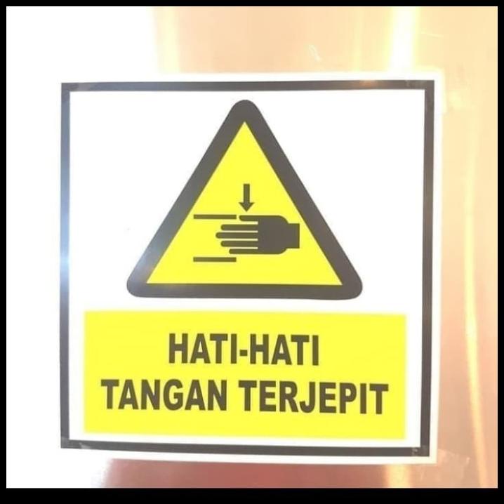 Jual Sign Stiker Hati-Hati Tangan Terjepit / Sticker Awas Tangan ...