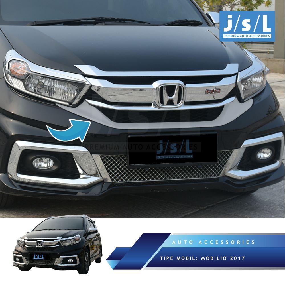 Jual New Honda Mobilio RS 2017 List Grill Depan/Front Grille Lower Trim ...
