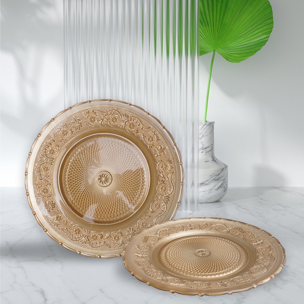 Jual Piring Makan 12" Piring Kaca 12" Dinner Plate 12" | Shopee Indonesia
