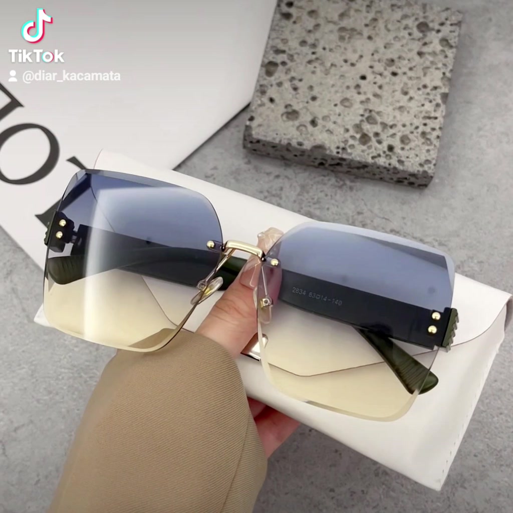 Jual [Free Dompet & Lap]【2634】【 Kacamata Hitam Matahari Anti UV Kacamata Fashion wanita gradasi ...