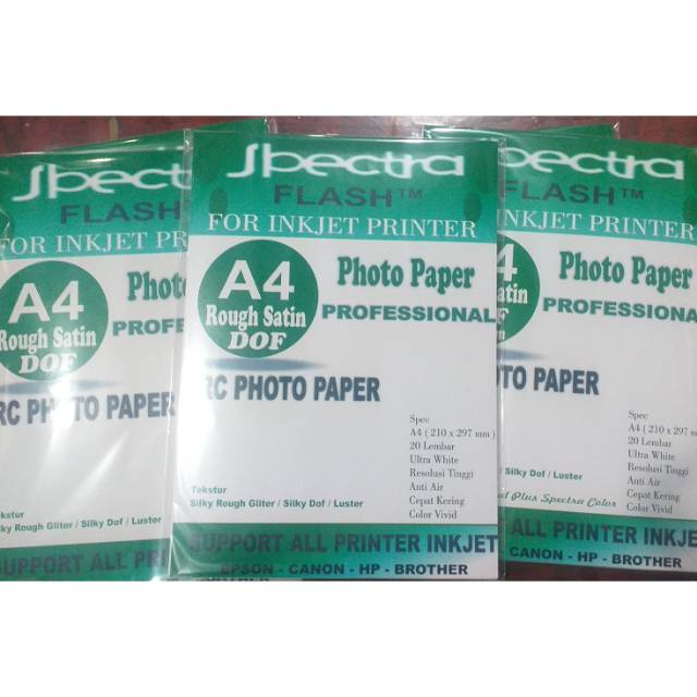 Jual Kertas foto A4 Doff rough satin dof spectra | Shopee Indonesia
