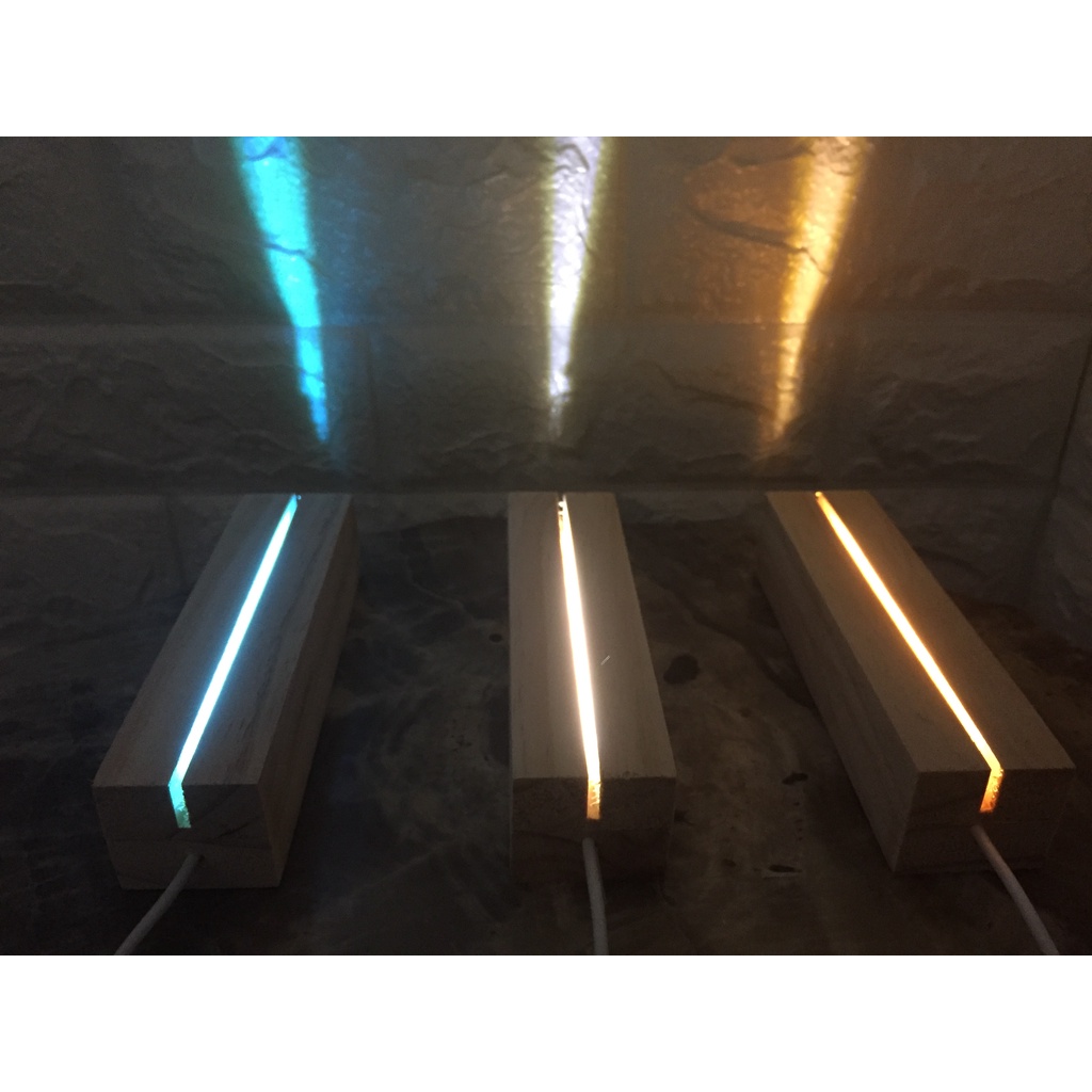 Jual Stand led acrylic A6 / 10 cm / base wood acrylic lampu hias ...