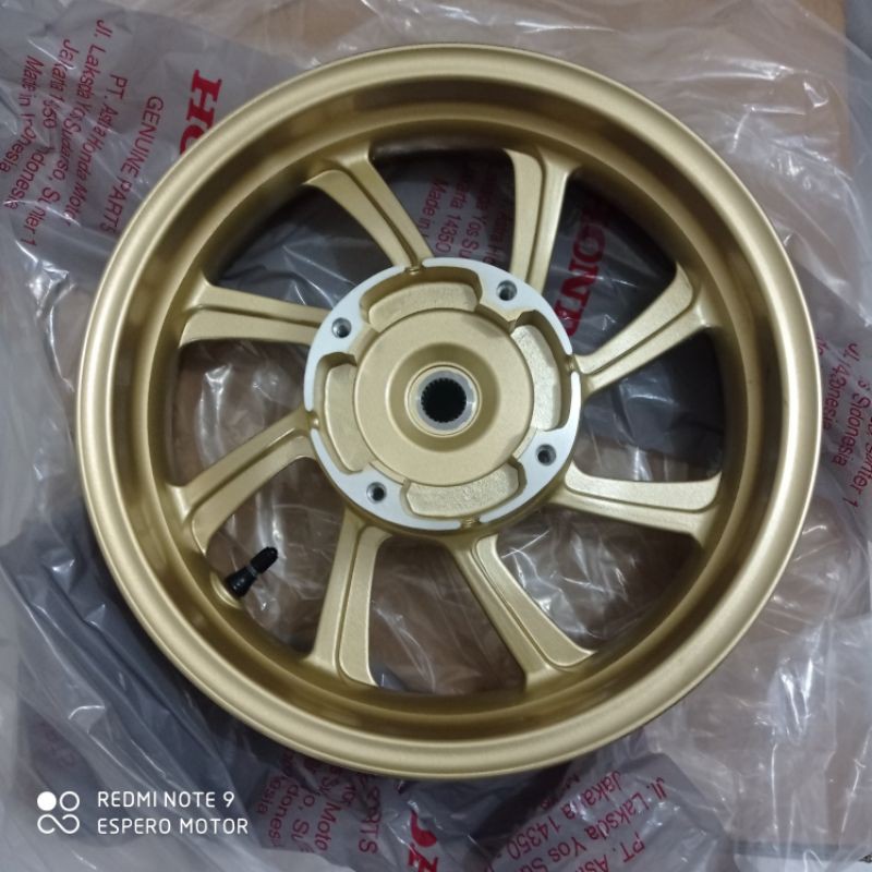 Jual PELEK VELG RACING NEW PCX 150 K97 BELAKANG GOLD ORI AHM ...