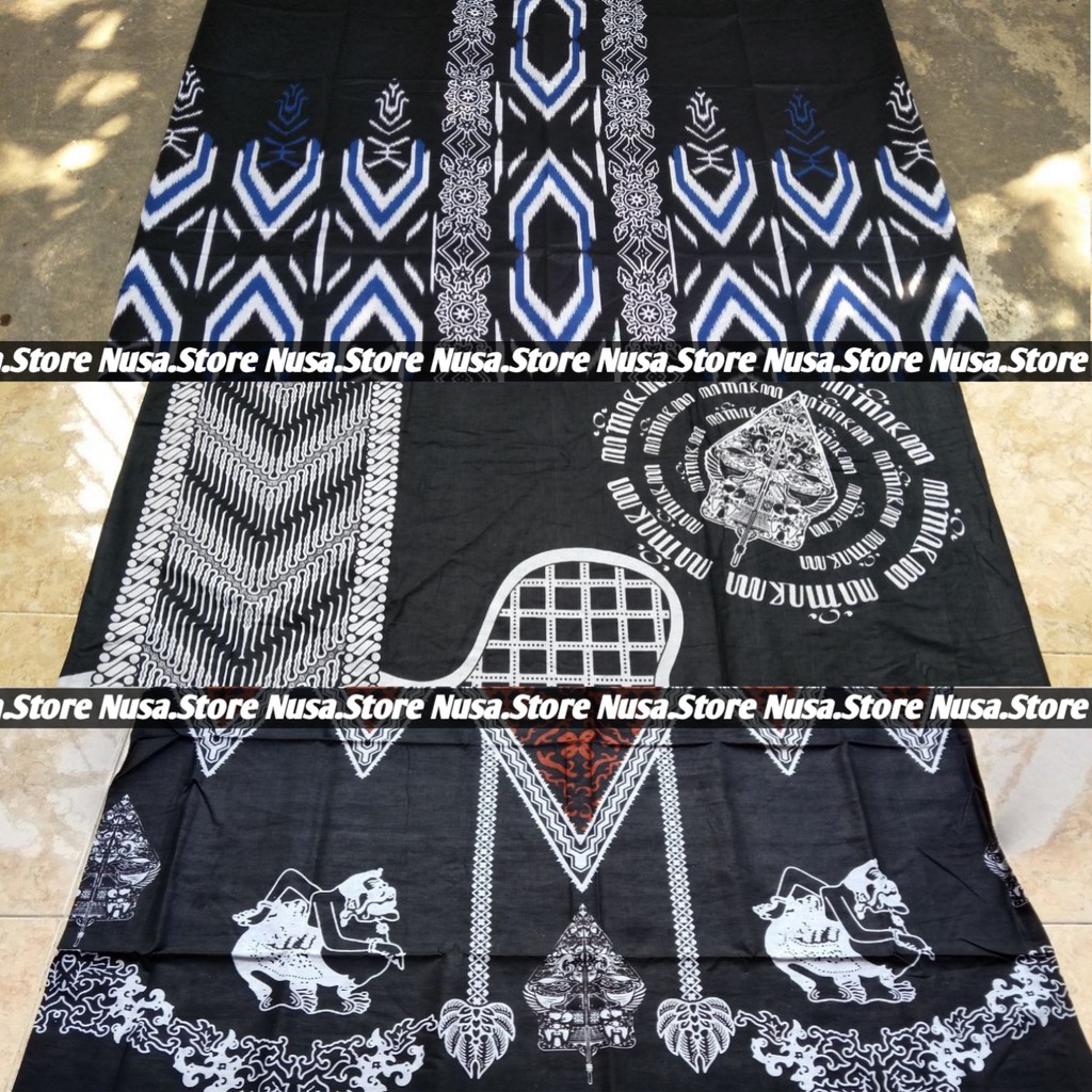 Jual Sarung Batik Halus Motif Wayang Gunungan Simetris - Warna Dasar ...