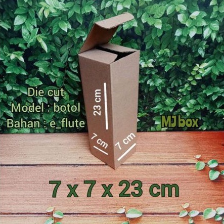 Jual kardus uk, 7x7x23 cm.... box corrugated dengan potong DIE CUT ...