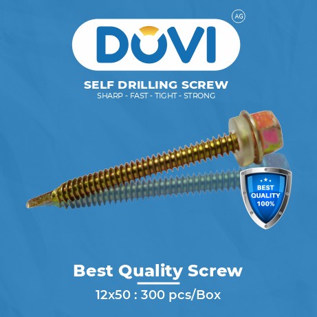 Jual Baut baja ringan/baut drilling/baut roofing 12x50 | Shopee Indonesia