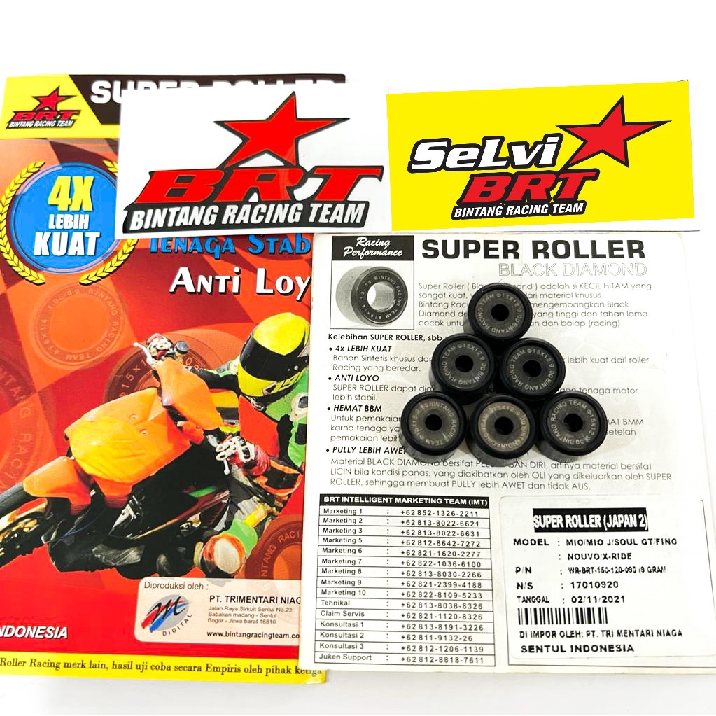 Jual ROLLER BRT MIO SPORTY /KARBU / MIO J / SMILE /NOUVO / XRIDE 115 / SOUL GT 115 / FINO 115 ...