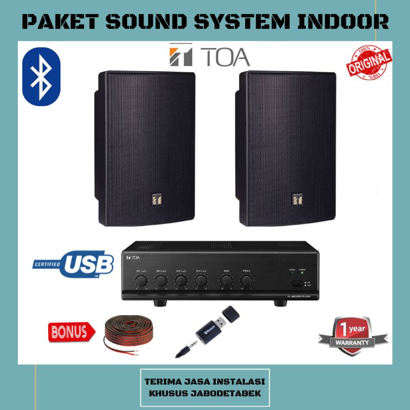 Jual Paket Sound System indoor TOA 1030 6 inch Cocok Untuk Kafe, Resto ...