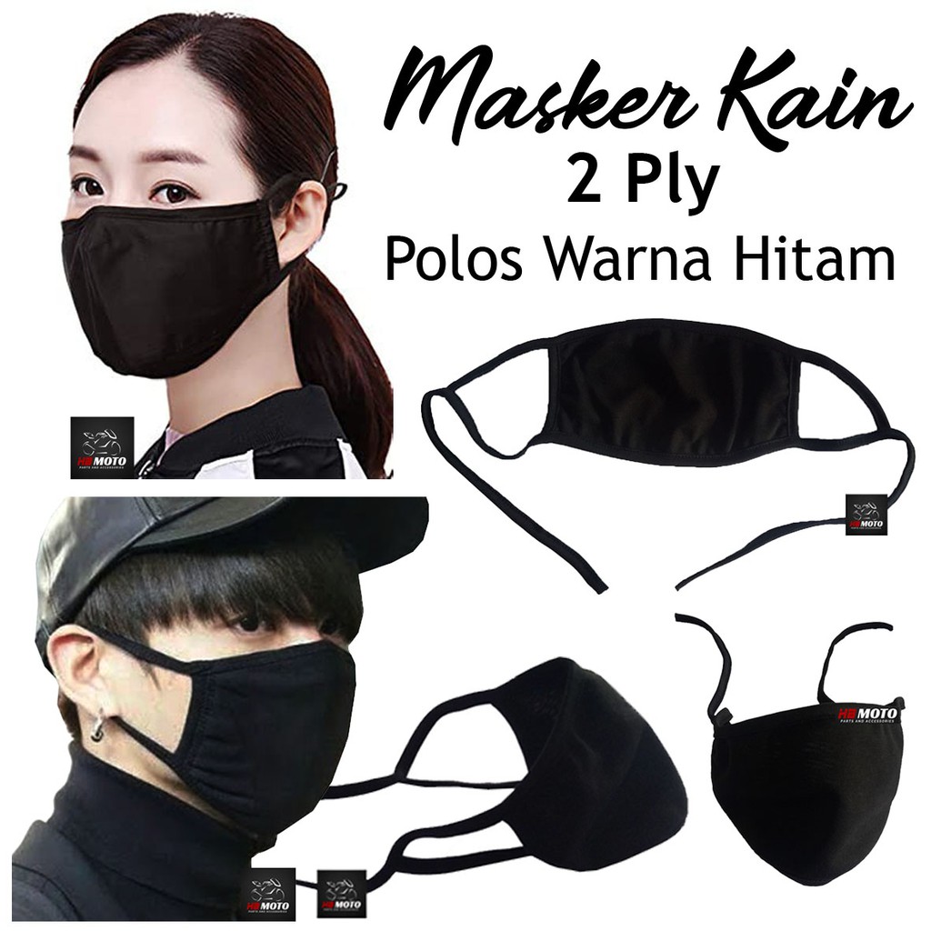 Jual Masker Kain Anti Polusi Model 2 PLY ISI 12pcs / Masker Dewasa ...