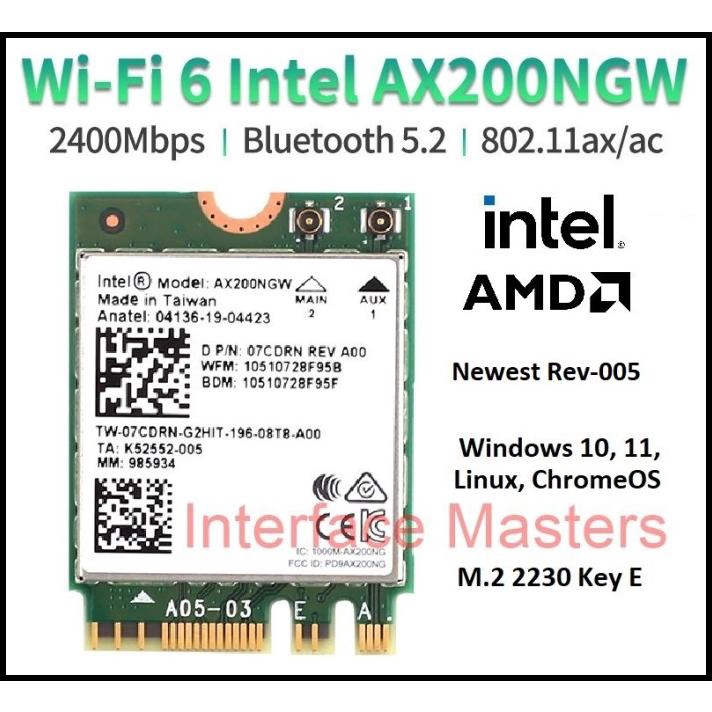 Jual Wifi Card Wireless Intel 6 Ax200 802.11Ax Ac Bt5.1 Ngff M.2 2G 5G ...