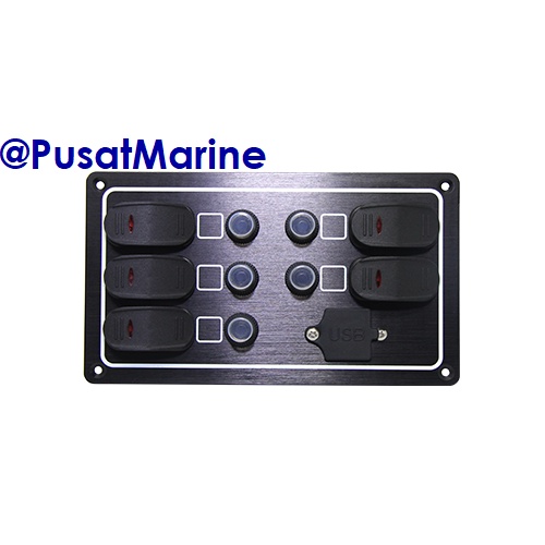 Jual Panel Saklar / Sakelar Tahan Air dengan Port USB - Switch panel 5 ...