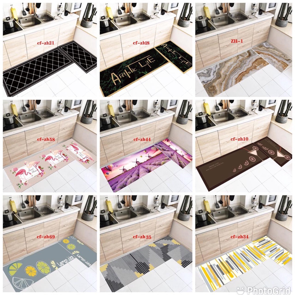 Jual KESET KAKI 2 in 1 ANTI SLIP MOTIF BARU - KESEK DAPUR / KITCHEN MAT ...