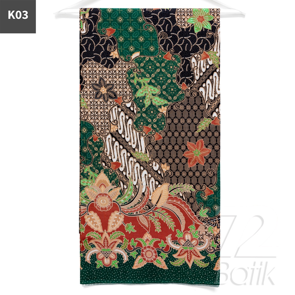 Jual KAIN BATIK PREMIUM Bahan Katun Motif Sekar Jagad Warna Hijau ...