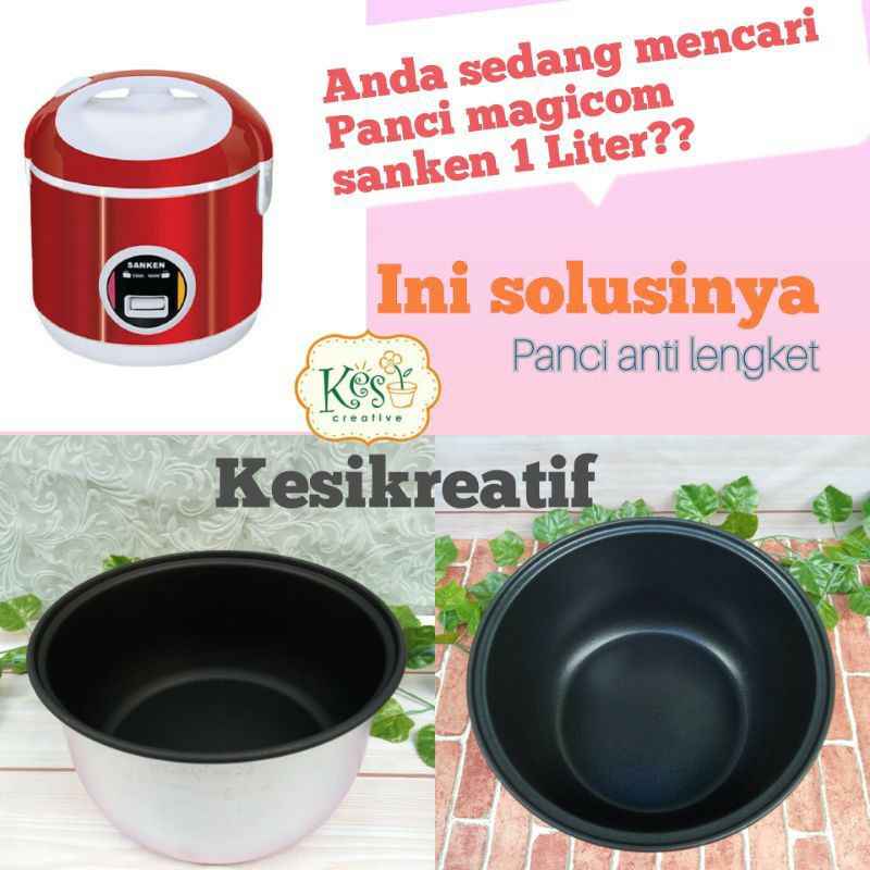 Jual panci sanken/innerpot /magicom/Rice cooker sanken 1 liter | Shopee ...