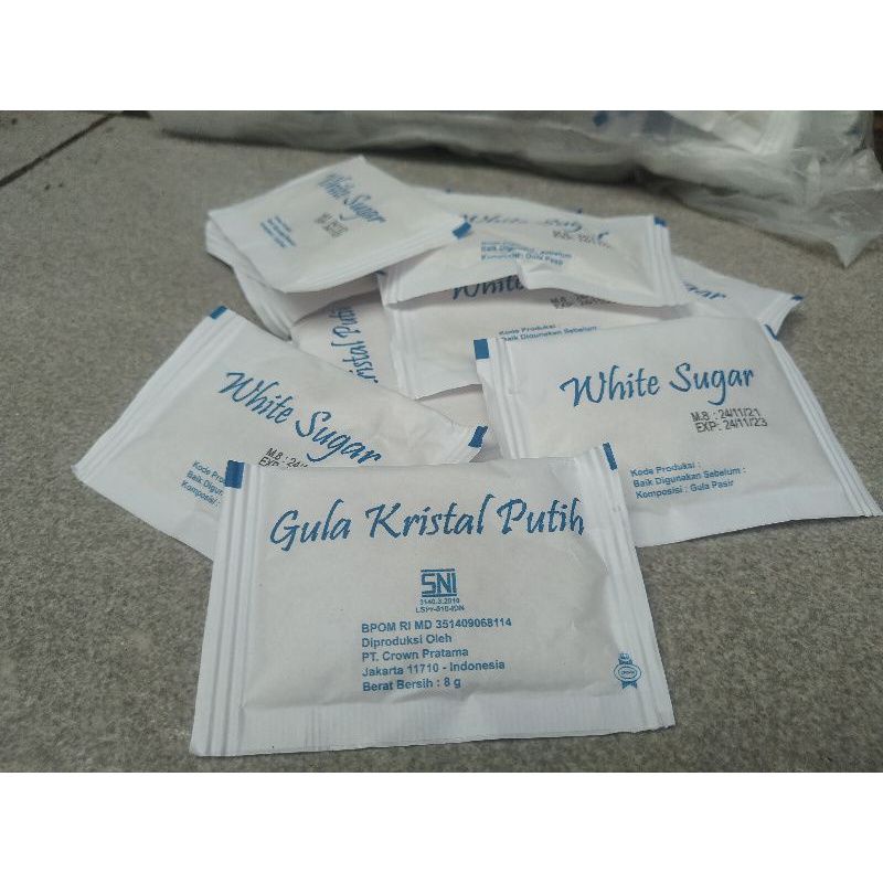 Jual Gula Putih Sachet 6gr / Gula Kristal / Gula Sachet / Gula Hotel ...