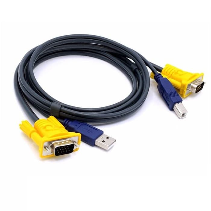 Jual Kabel KVM USB 1.5M Netline - Cable KVM Switch USB 1.5 Meter | Shopee Indonesia