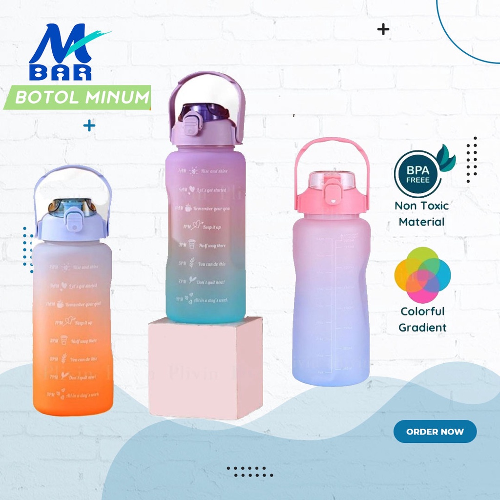 Jual botol minum viral tiktok / botol air minum 2 liter/Botol Minum ...