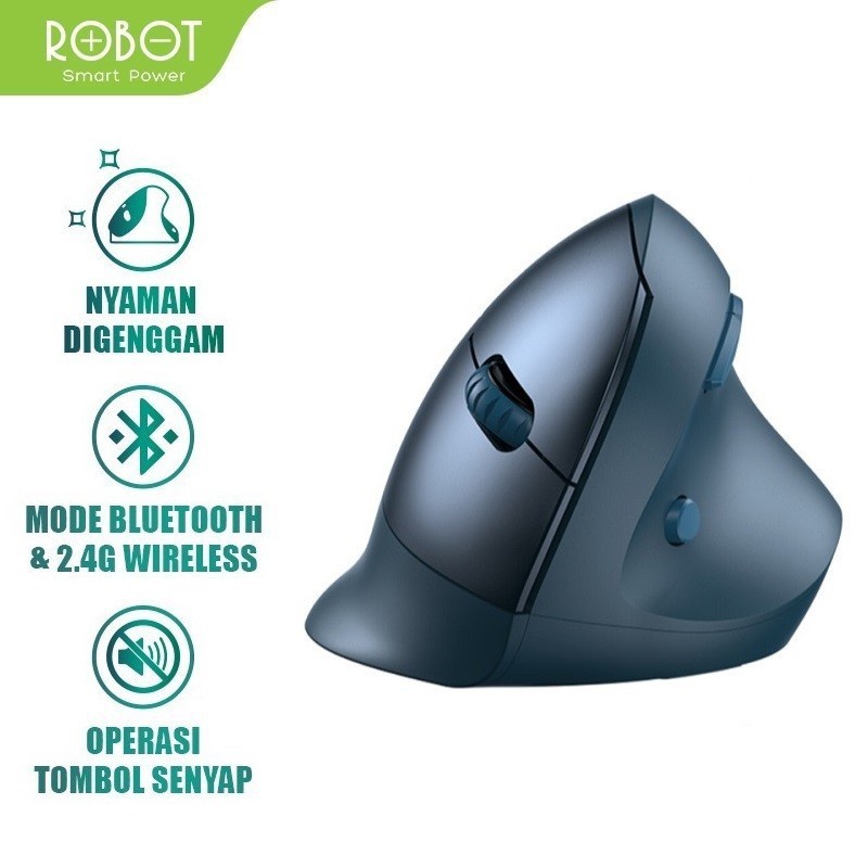 Jual Robot Guru Master 1 Mouse Vertical Ergonomic Bluetooth Wireless ...