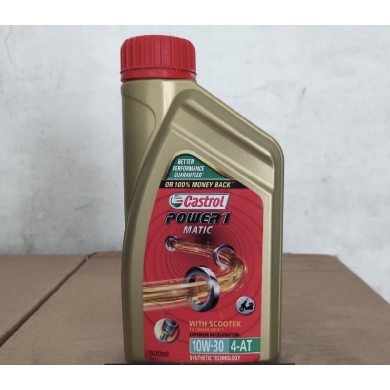 Jual OLI CASTROL POWER 1 MATIC SAE 10W-30 800 ML (LABEL HIJAU) ORIGINAL ...