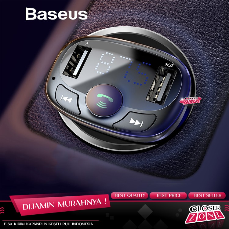 Jual Baseus 2 in 1 Smart Car Bluetooth Audio Transmitter + USB Charging ...