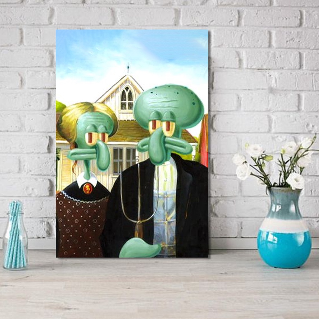 Jual Hiasan Dinding WallCoustem (Lukisan Squidward Quincy Tentacles ...