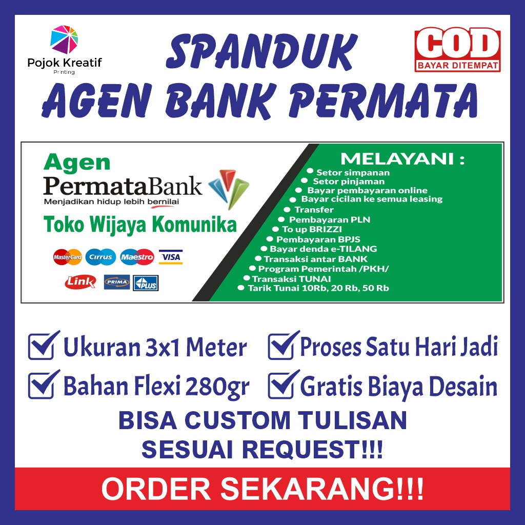 Jual Spanduk Sepanduk Banner Bener Baner Promosi Plang Baliho Agen Bank ...
