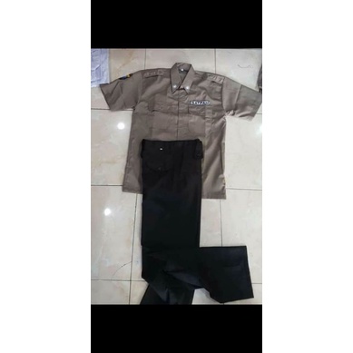 Jual Seragam PDH Satpam Security Model Terbaru / Seragam PDH Satpam Security Coklat | Shopee ...
