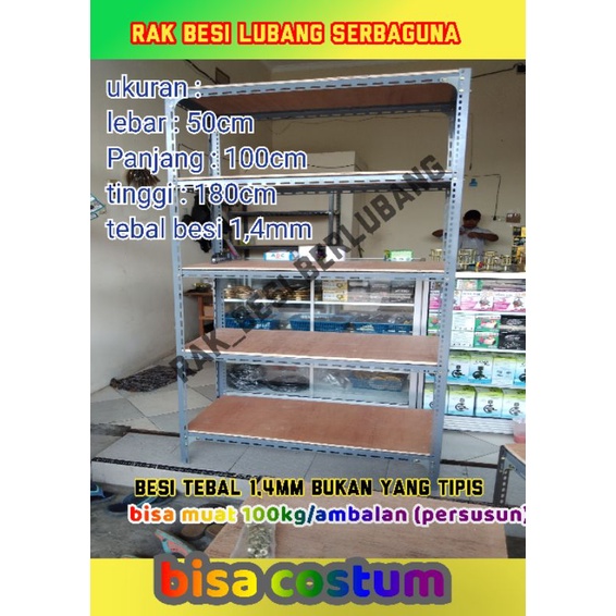 Jual rak besi siku lubang tebal 1,4mm susun 3 sampai susun 6 | Shopee ...
