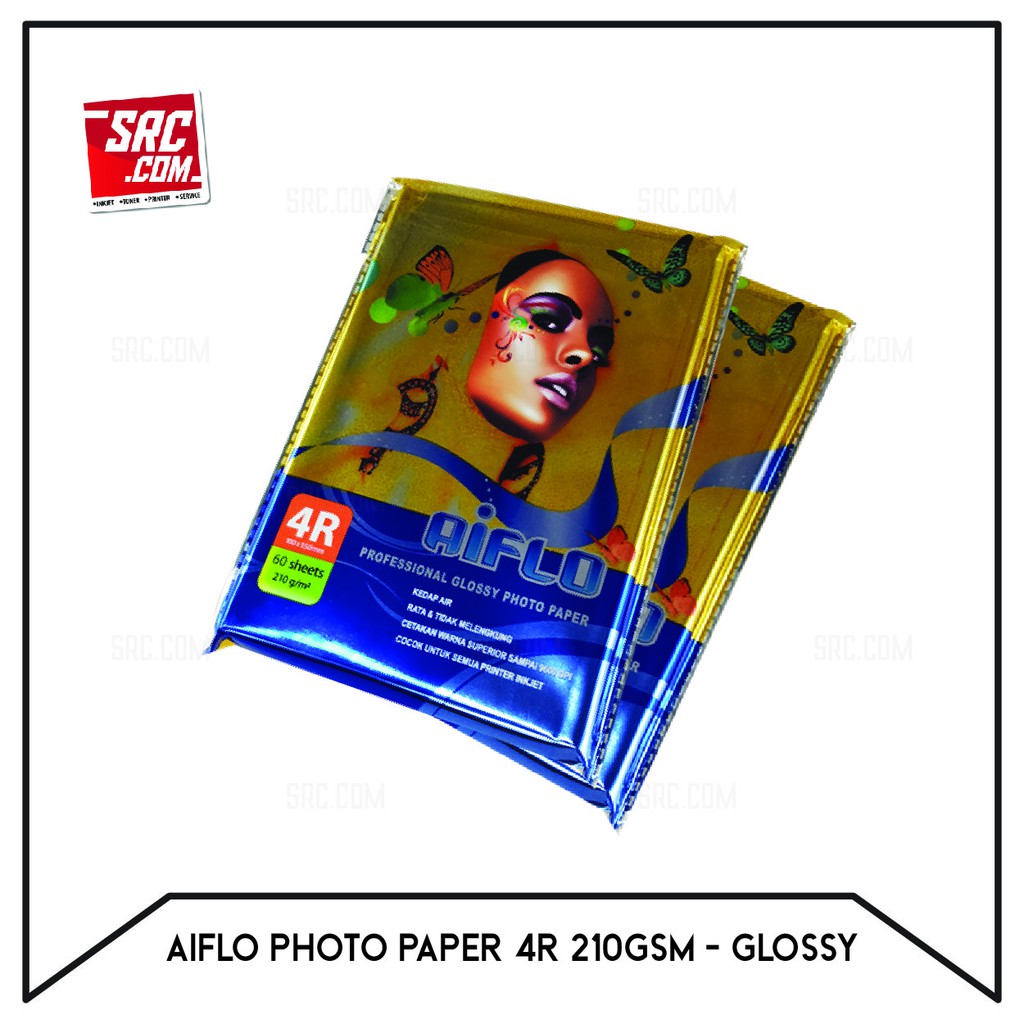 Jual Kertas Foto 4R Glossy Photo Paper Aiflo 210 Gsm 60 Sheets | Shopee ...