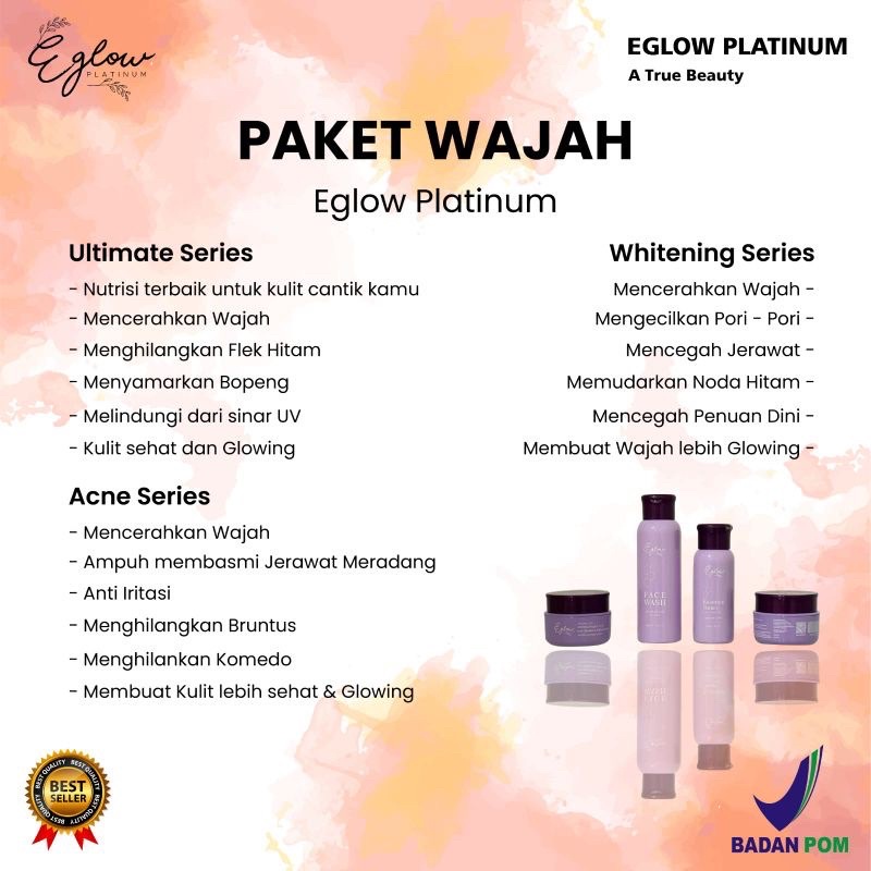 Jual (NEW) EGLOW PLATINUM ORIGINAL (FREE GIFT) | Shopee Indonesia