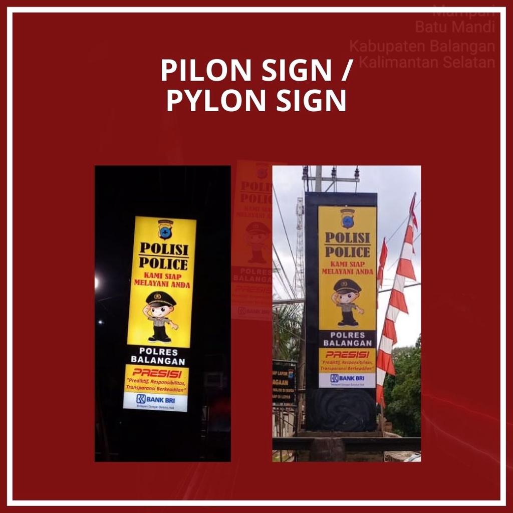 Jual PEMBUATAN PILON SIGN / PYLON SIGN | Shopee Indonesia